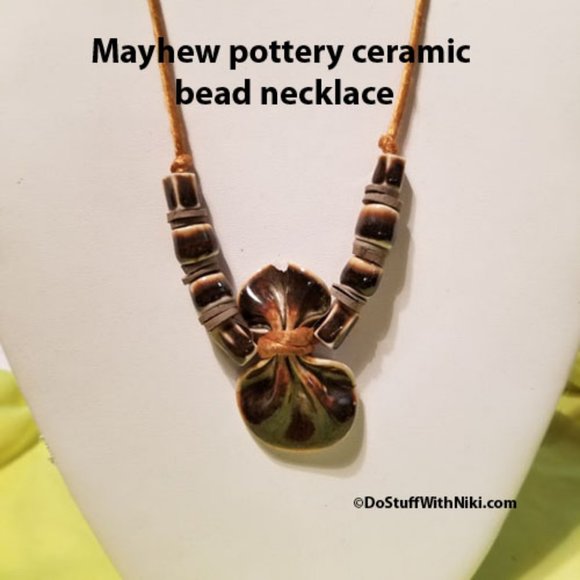 Mayhew Pottery | Jewelry | Mayhew Pottery Ceramic Bead Necklace | Poshmark